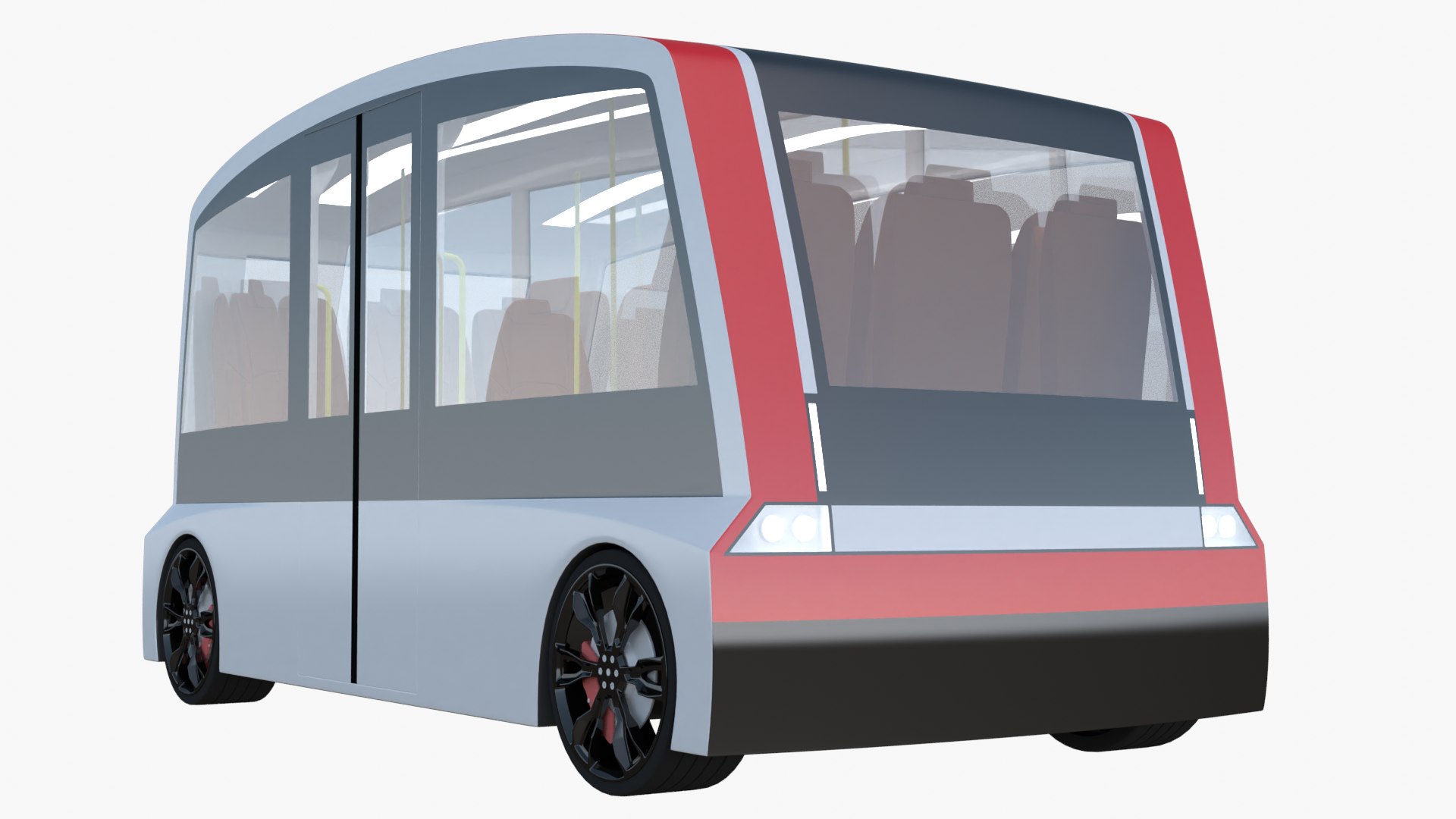 3D Shuttle Buses And Future Semitruck - TurboSquid 2058321