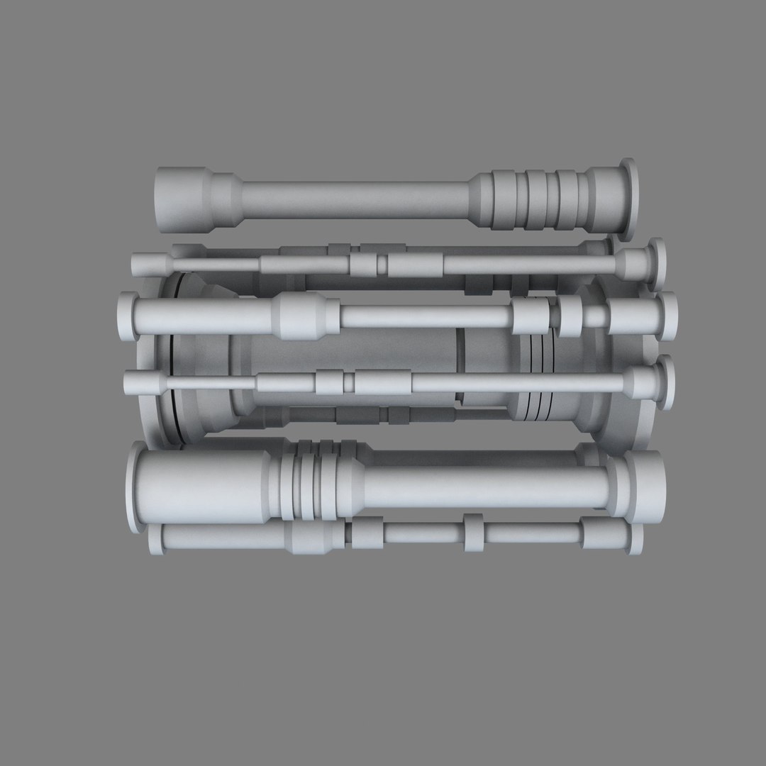 Industrial Piping B 3d Model