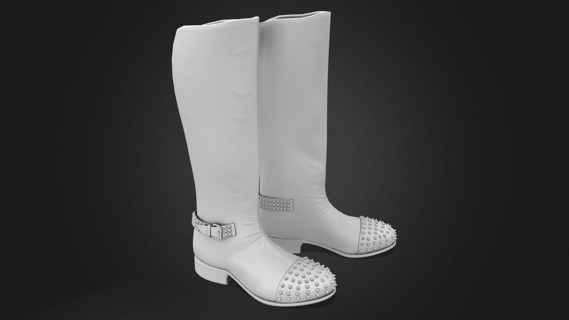 3D Model CL Flat Boots - TurboSquid 2072434
