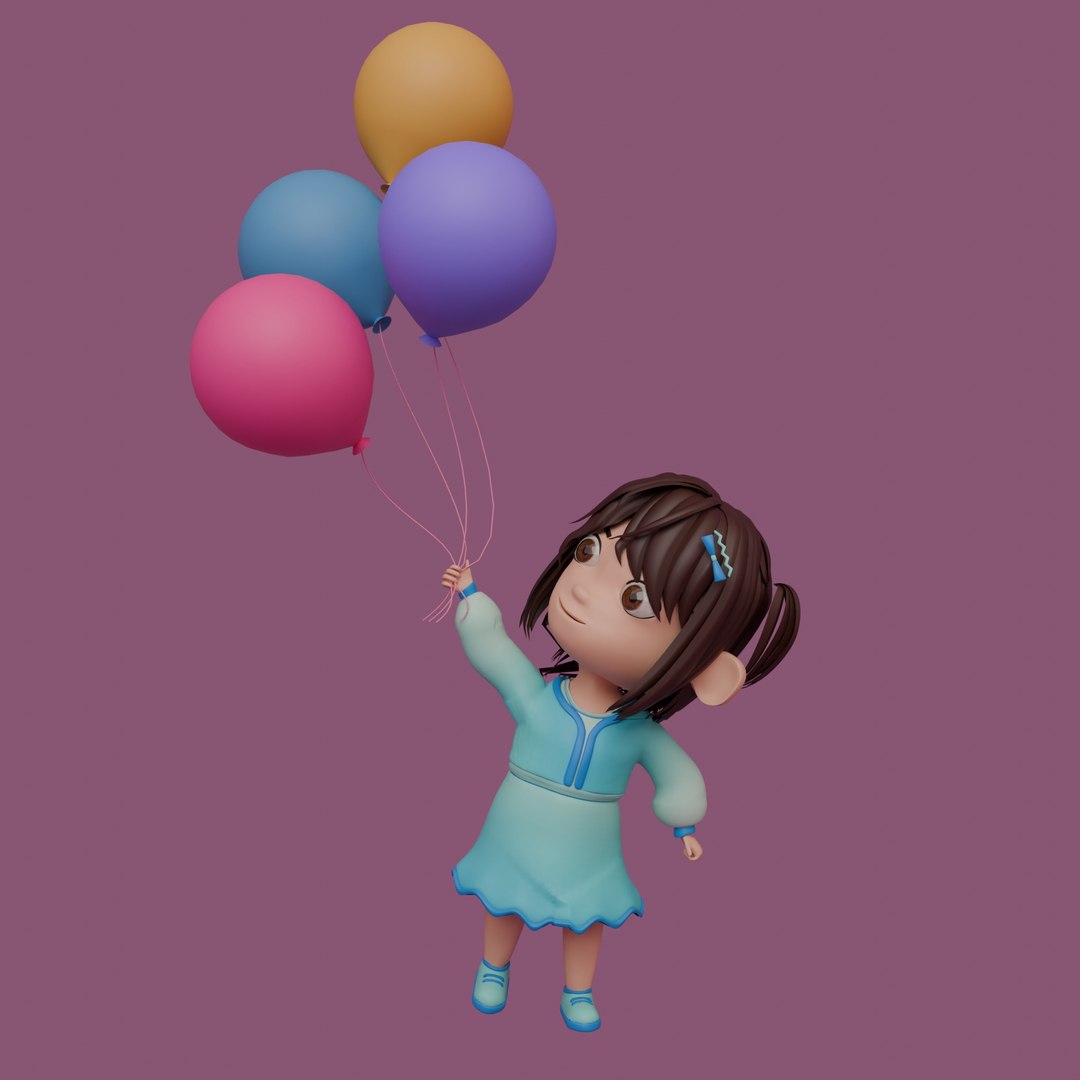 Ginny - Girl Rigged Character-3 3D Model - TurboSquid 2218360