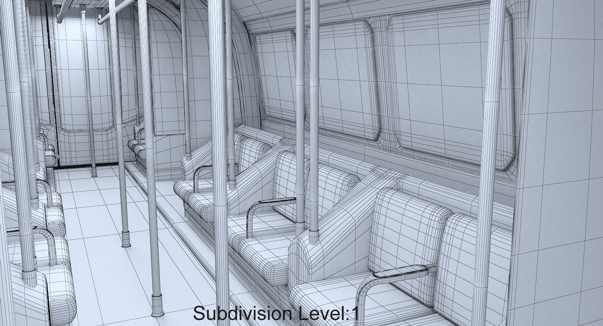 Modern underground train subway 3D model - TurboSquid 1248275