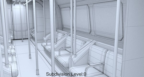 Modern underground train subway 3D model - TurboSquid 1248275