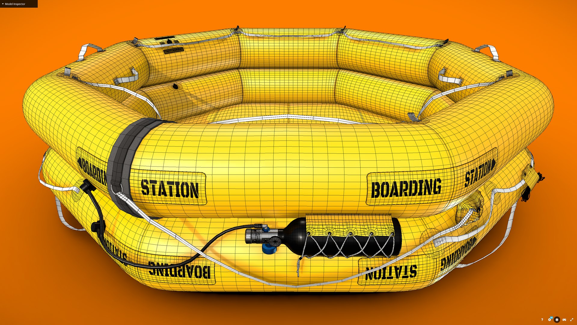 3D Emergency Raft - TurboSquid 2189559