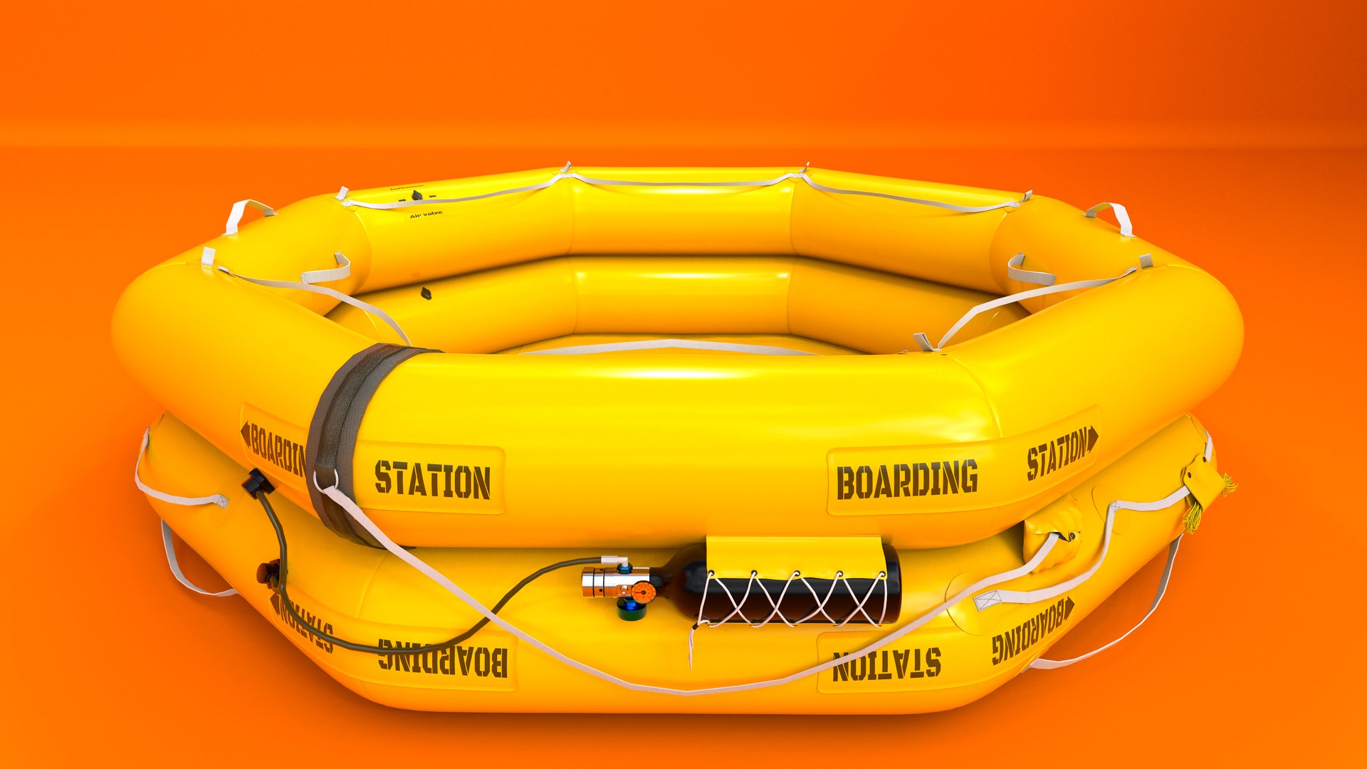 3D Emergency Raft - TurboSquid 2189559