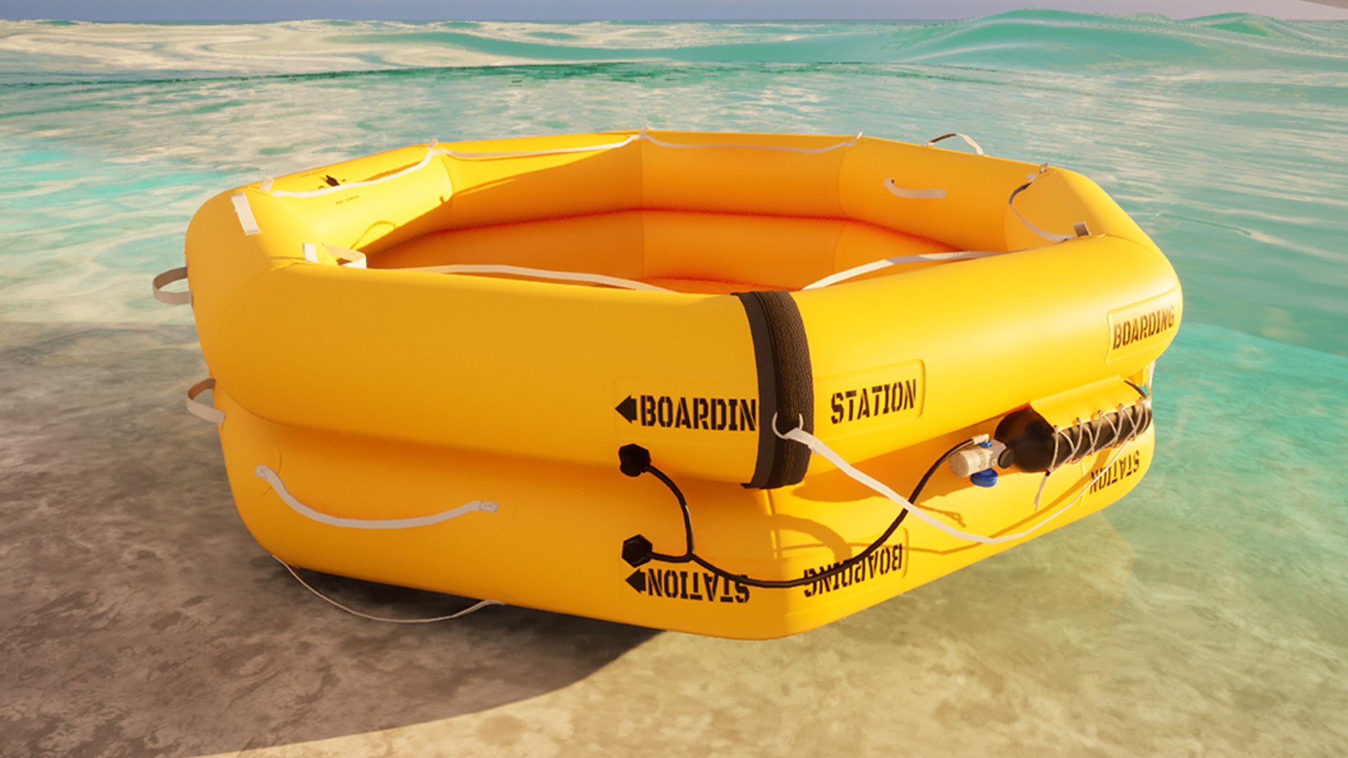 3D Emergency Raft - TurboSquid 2189559