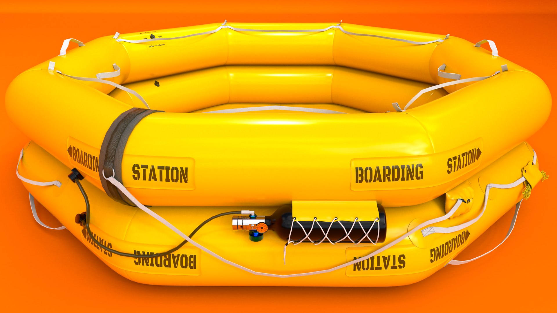 3D Emergency Raft - TurboSquid 2189559