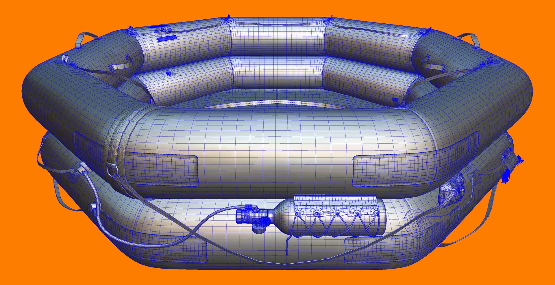 3D Emergency Raft - TurboSquid 2189559