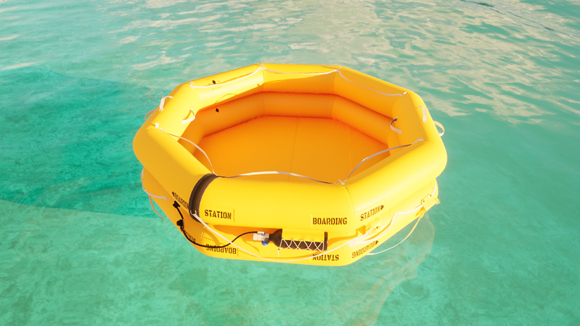 3D Emergency Raft - TurboSquid 2189559
