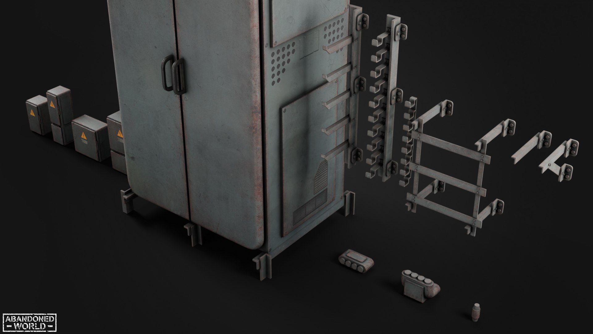 3D Old Electrical Boxes Set - TurboSquid 2243884