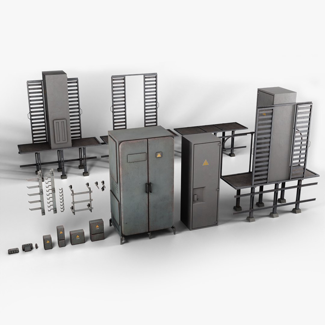 3D Old Electrical Boxes Set - TurboSquid 2243884