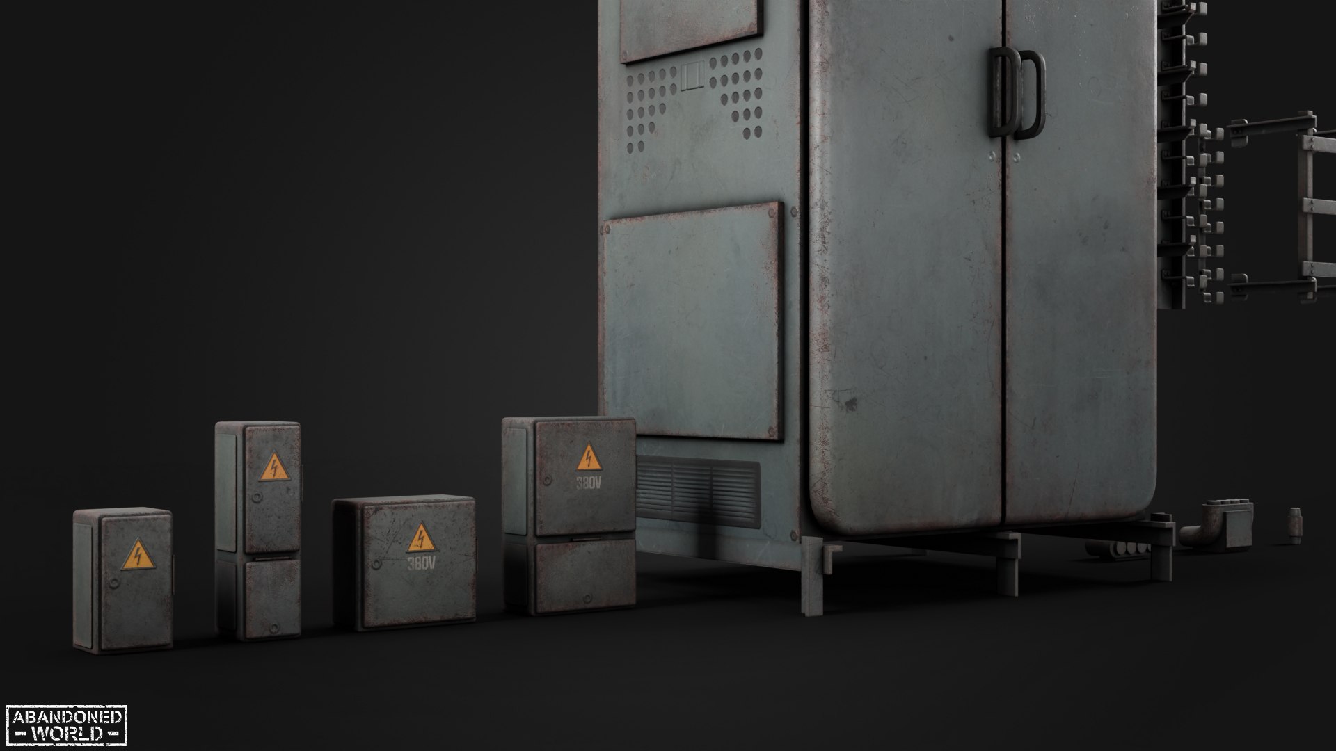 3D Old Electrical Boxes Set - TurboSquid 2243884