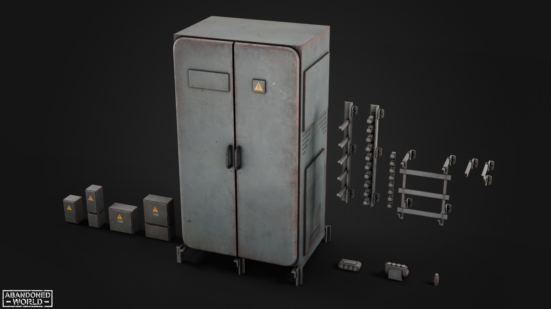 3D Old Electrical Boxes Set - TurboSquid 2243884