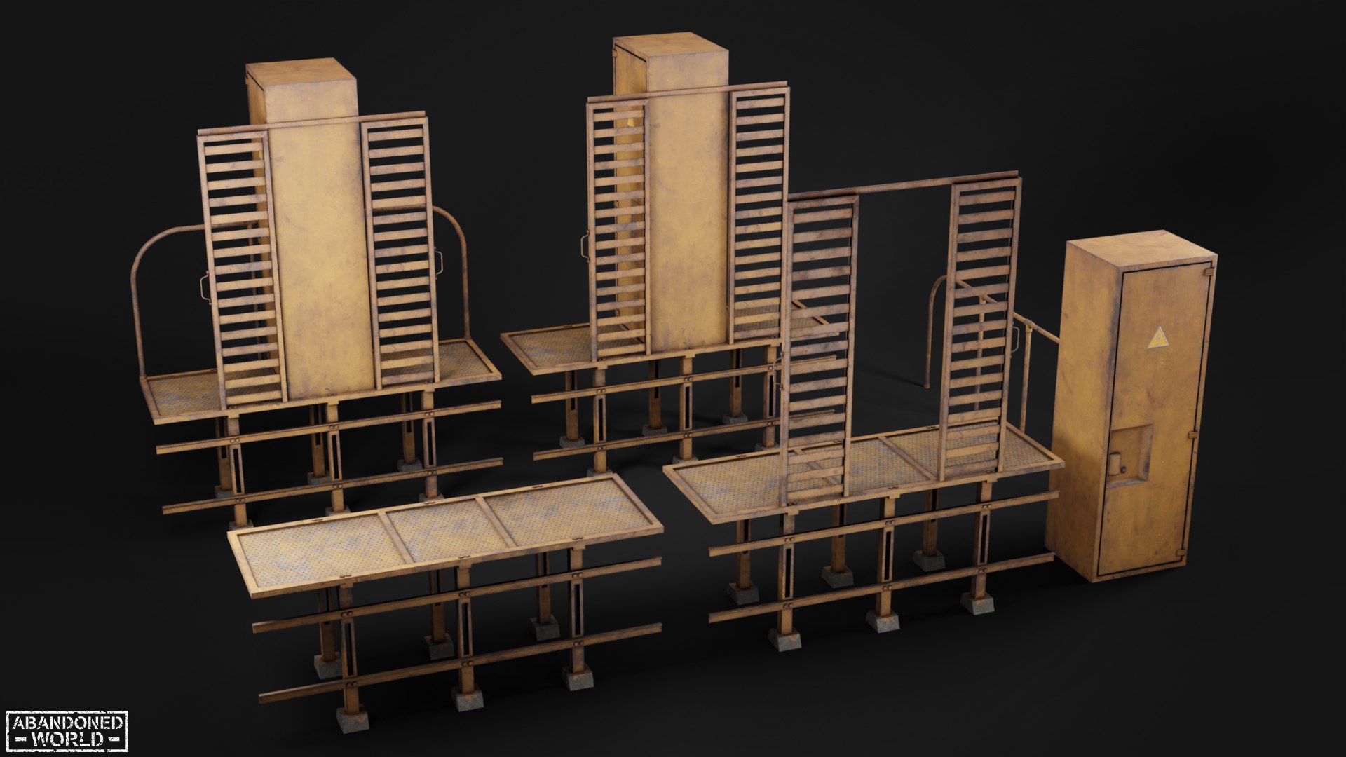 3D Old Electrical Boxes Set - TurboSquid 2243884