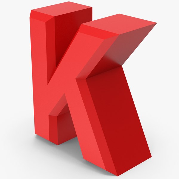modelo 3d Letra K roja - TurboSquid 2272750