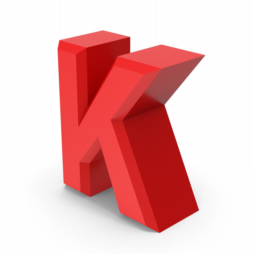 3D Model Red Letter K - TurboSquid 2272750