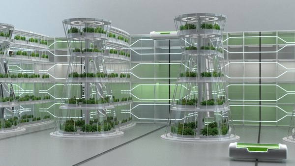 3D hydroponics vertical farm - TurboSquid 1361916