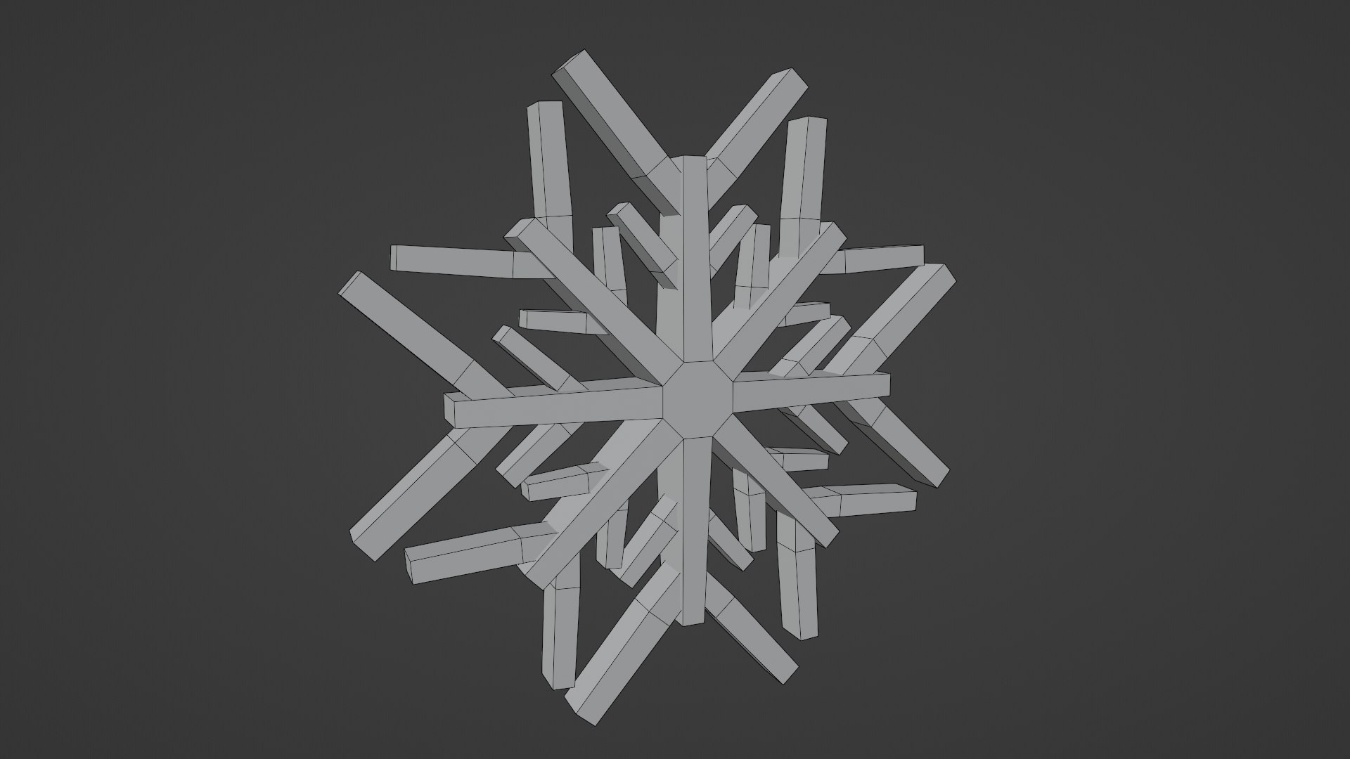 3D Snowflake Low Poly Model - TurboSquid 1991564