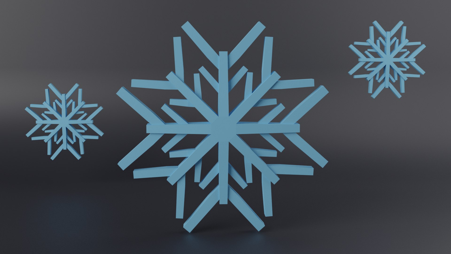 3D Snowflake Low Poly Model - TurboSquid 1991564