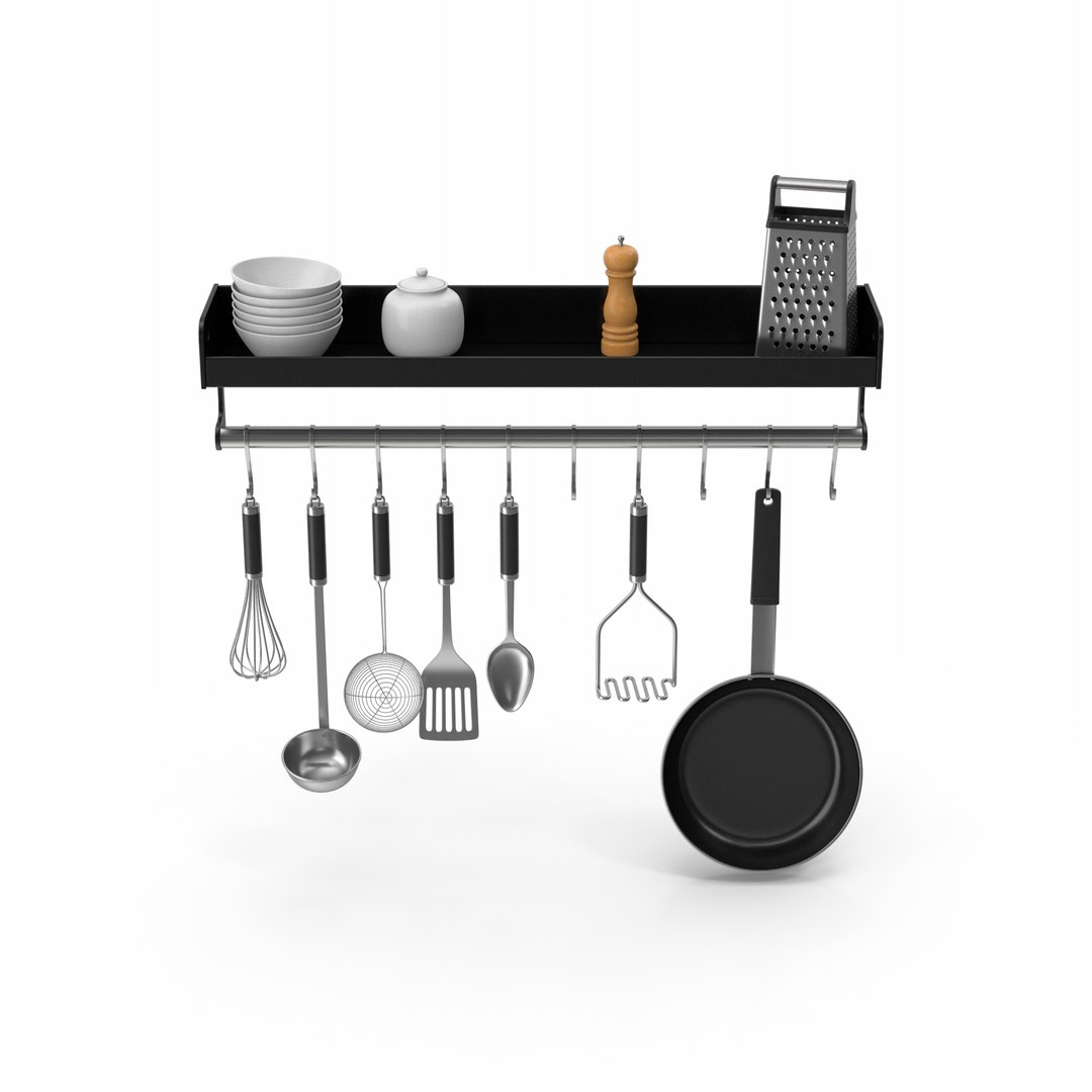 3D Kitchen Rack Set - TurboSquid 2057219