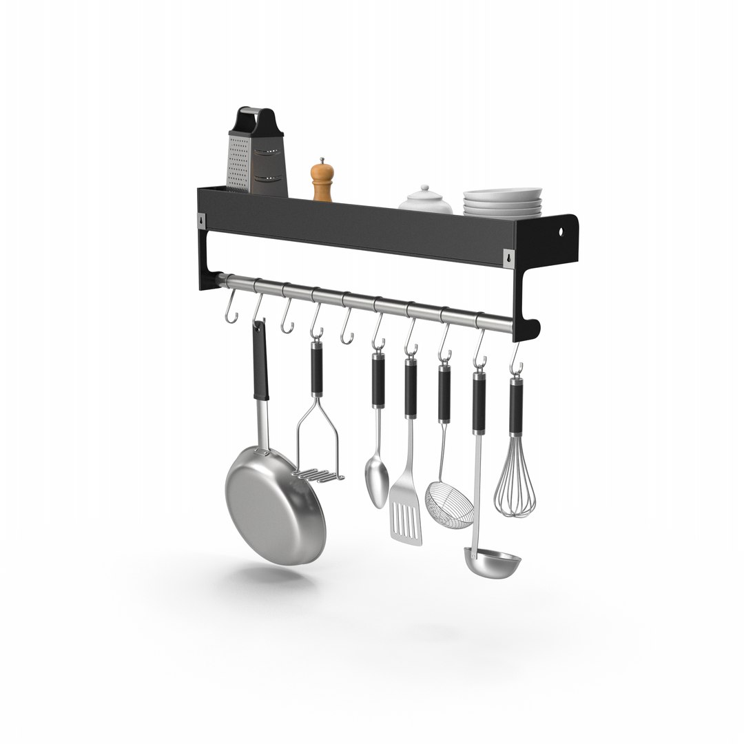 3D Kitchen Rack Set - TurboSquid 2057219