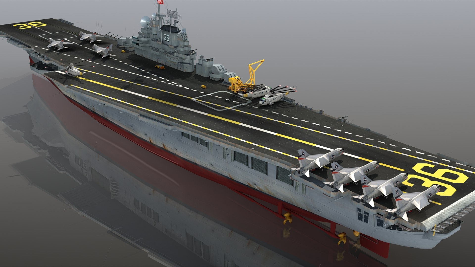3D uss antietam cvs-36 cvs - TurboSquid 1536145