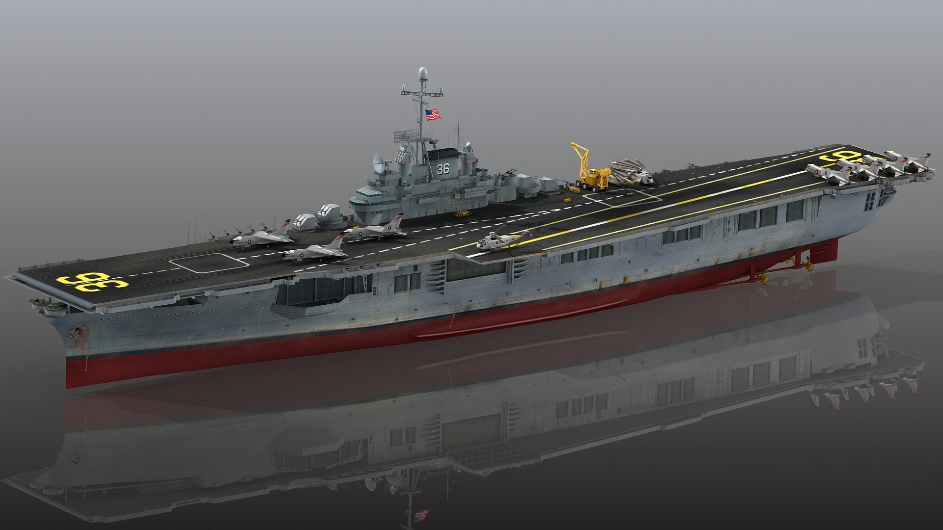 3D uss antietam cvs-36 cvs - TurboSquid 1536145