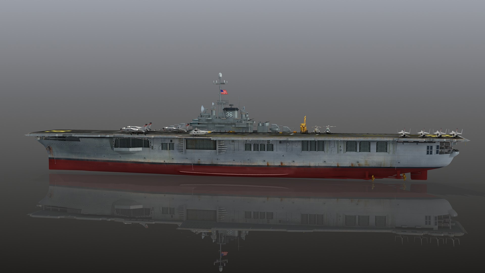 3D uss antietam cvs-36 cvs - TurboSquid 1536145