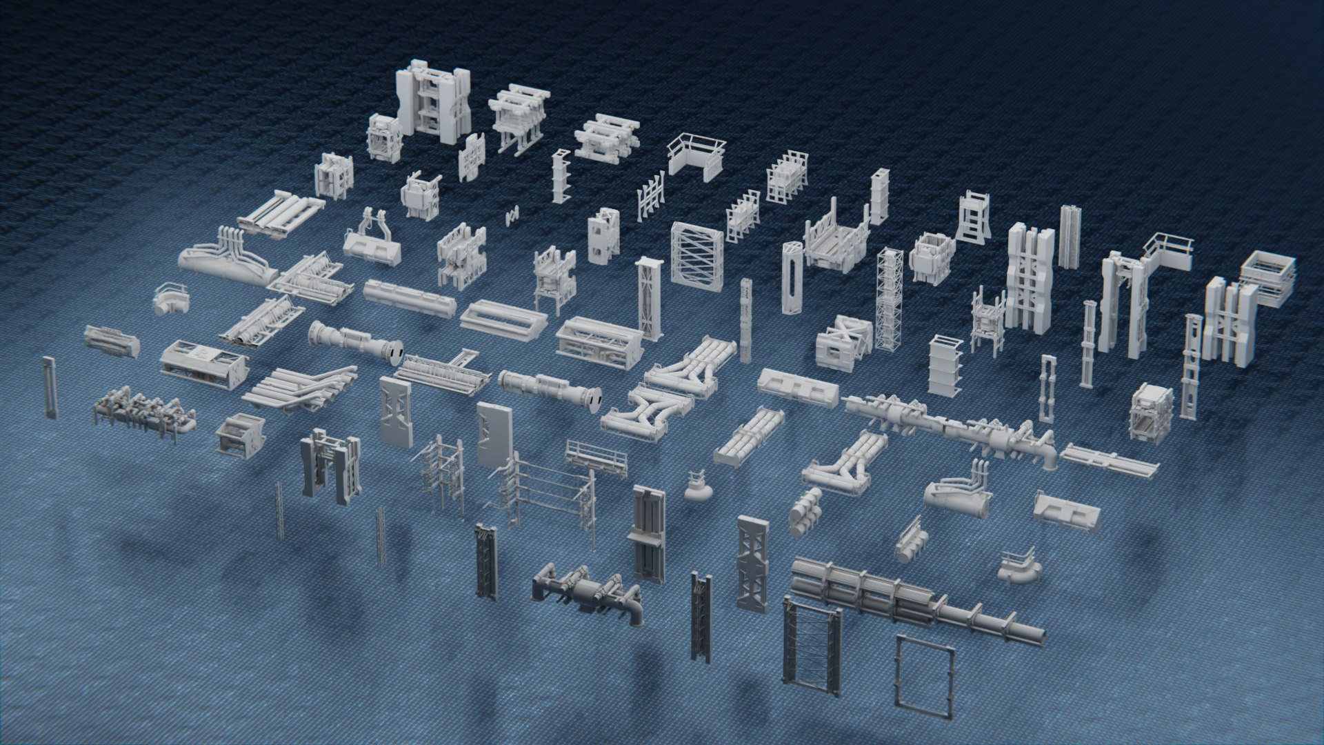 3D SCIFI PIPE STRIP KITBASH - PACK - ASSET - PROP - GREEBLE 3D-Modell - TurboSquid 2221793