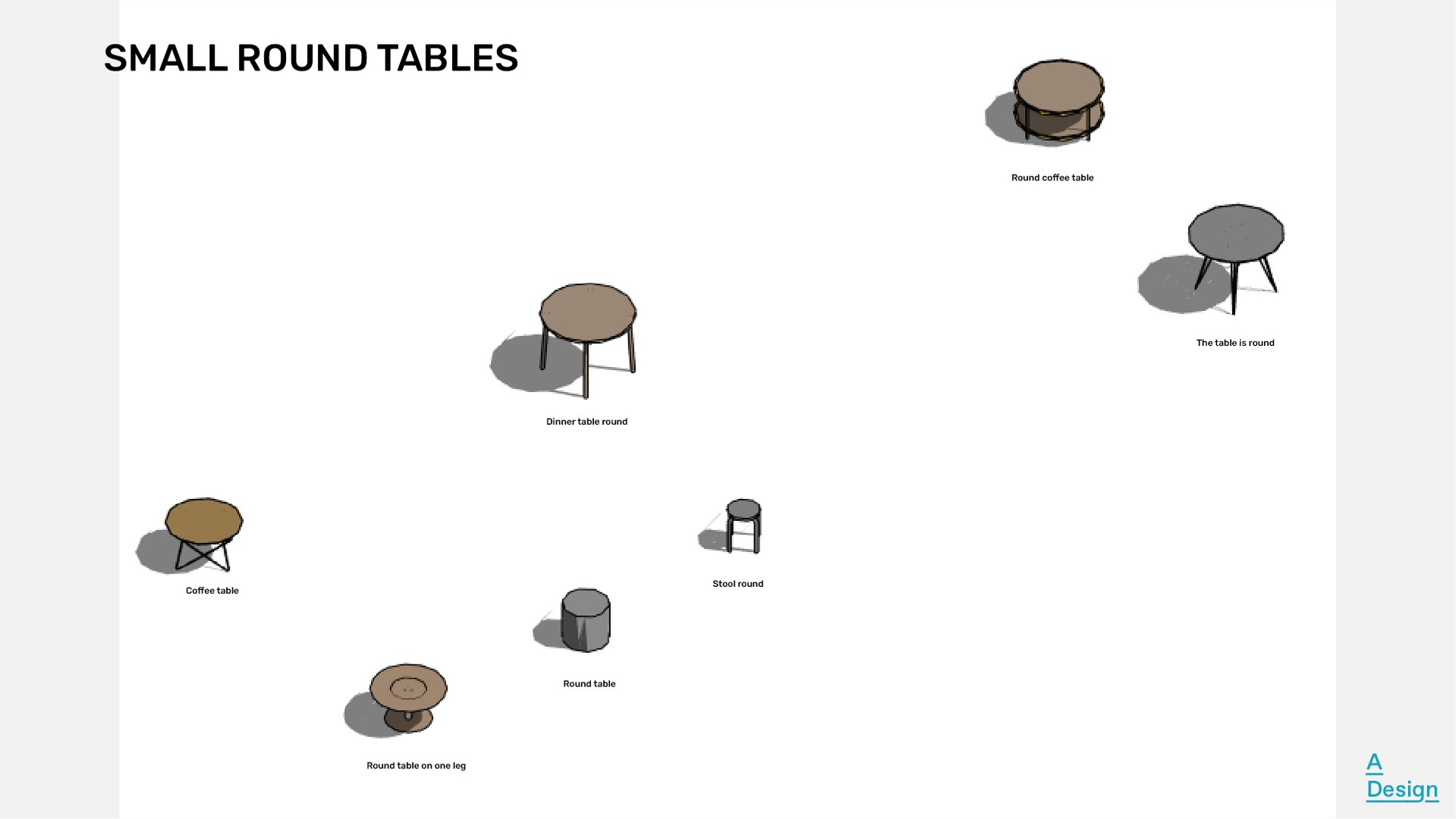 Round Tables - Revit family model 3D - TurboSquid 2017075