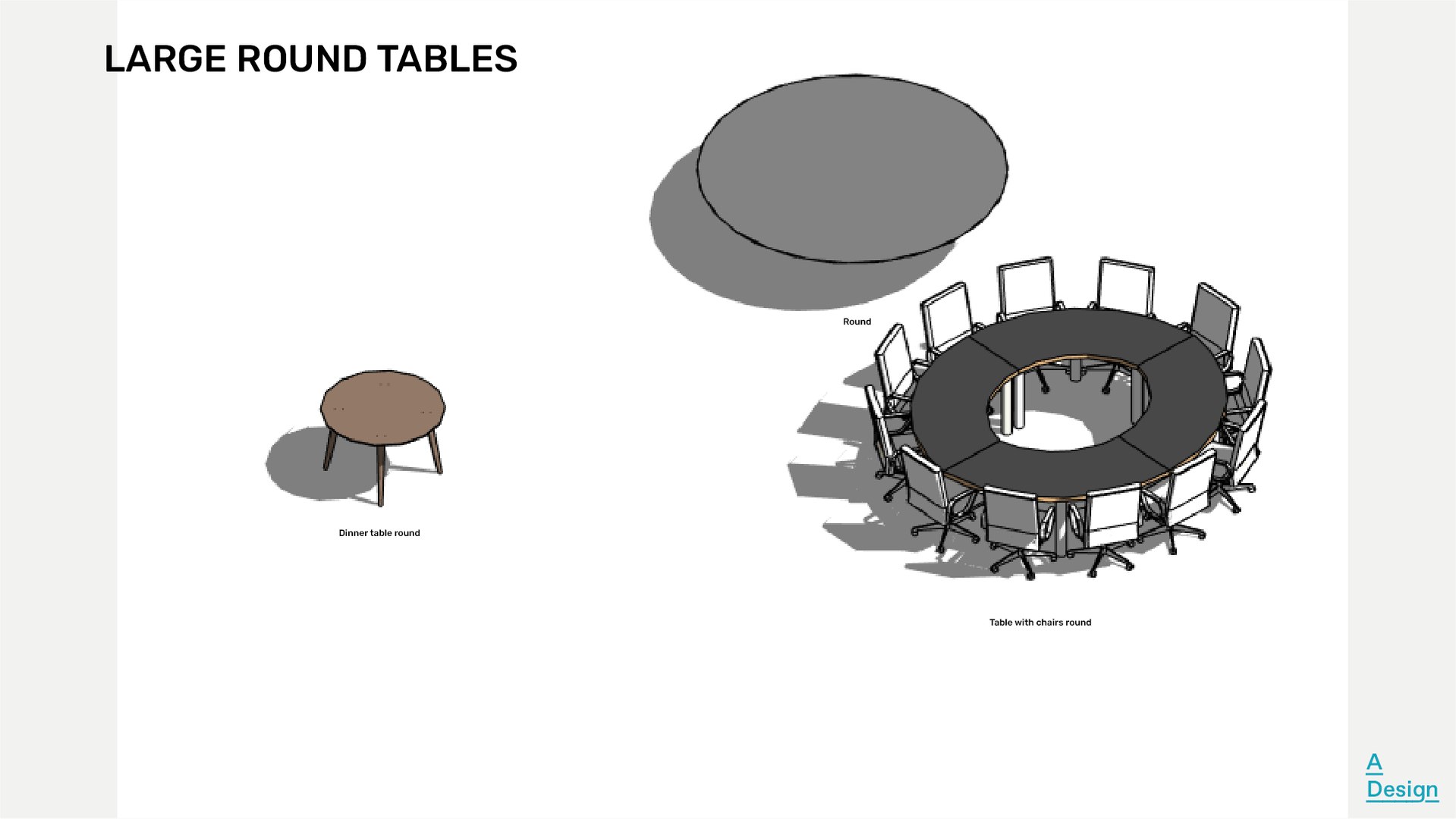 Round Tables - Revit family model 3D - TurboSquid 2017075