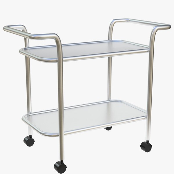 3D double canteen tray trolley - TurboSquid 1632073
