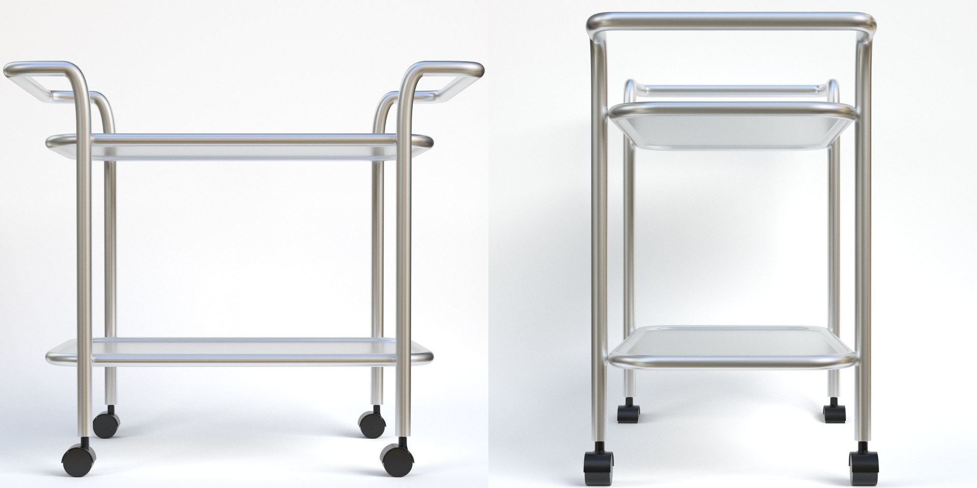 3d Model Of Food Beverage Trolley Cart