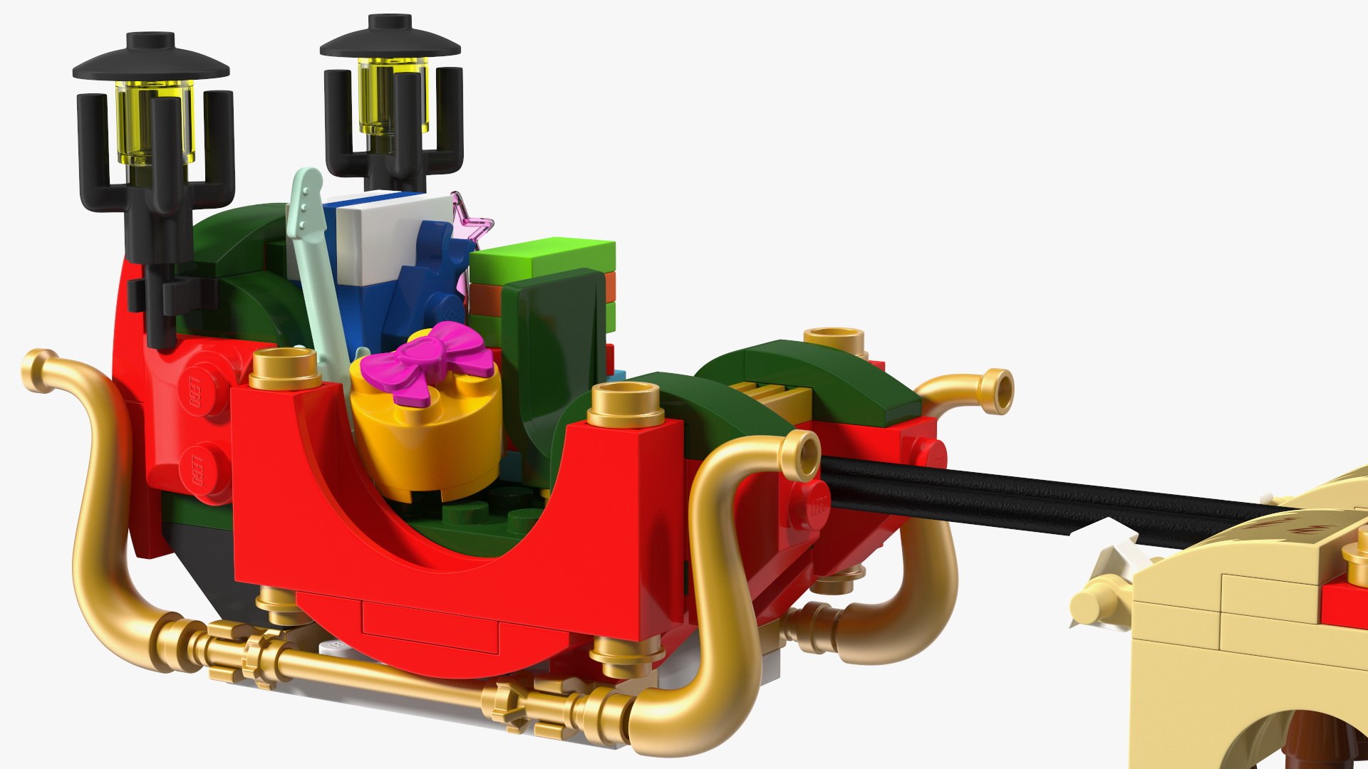 Lego Santa With Santa Sleigh And Reindeers Collection 3D - TurboSquid ...