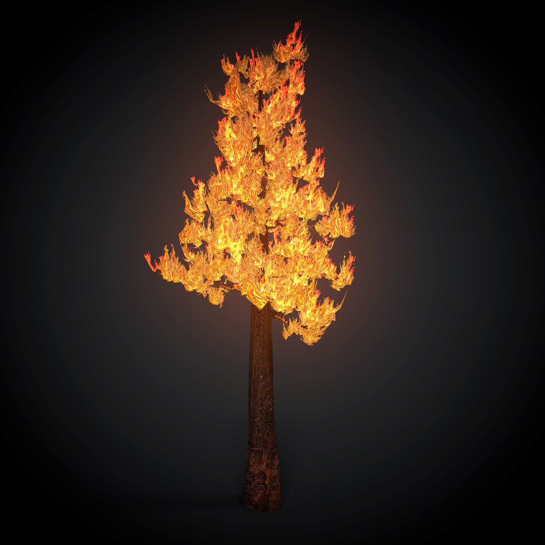 3D Burning Tree Forest Model - TurboSquid 1217905