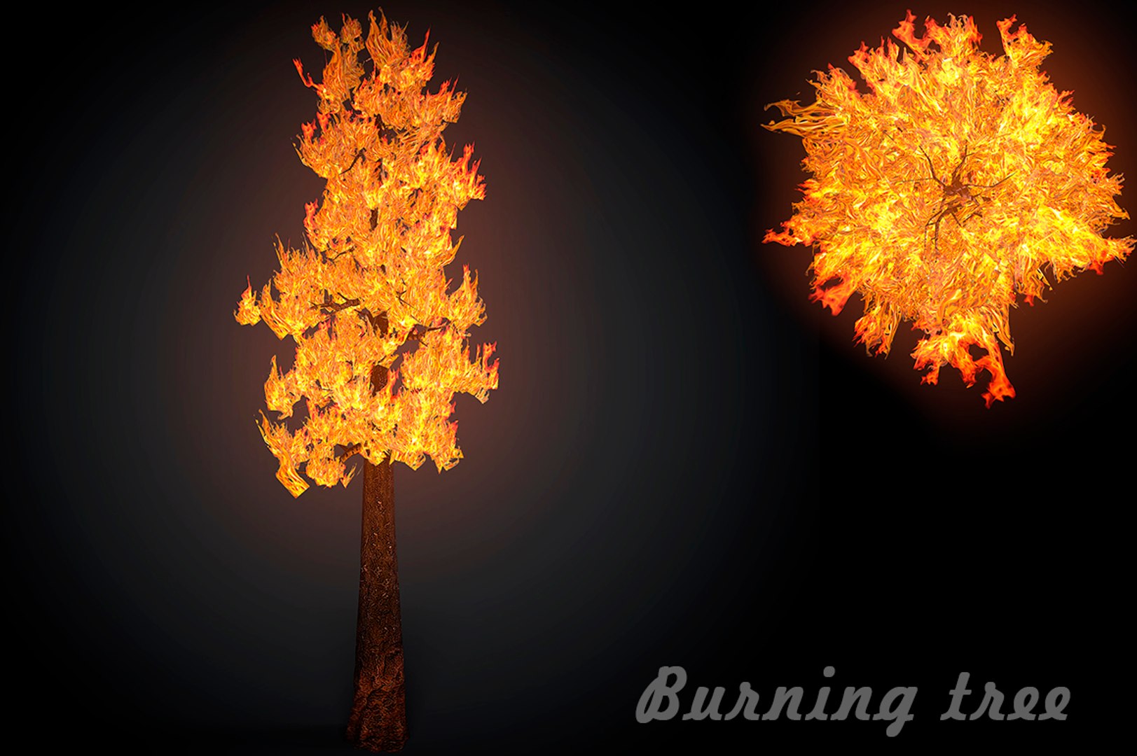 3D Burning Tree Forest Model - TurboSquid 1217905