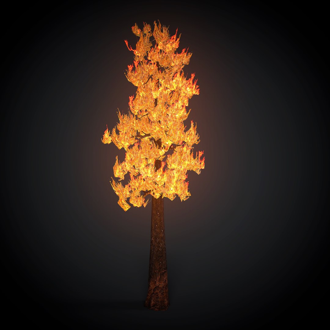 3D Burning Tree Forest Model - TurboSquid 1217905