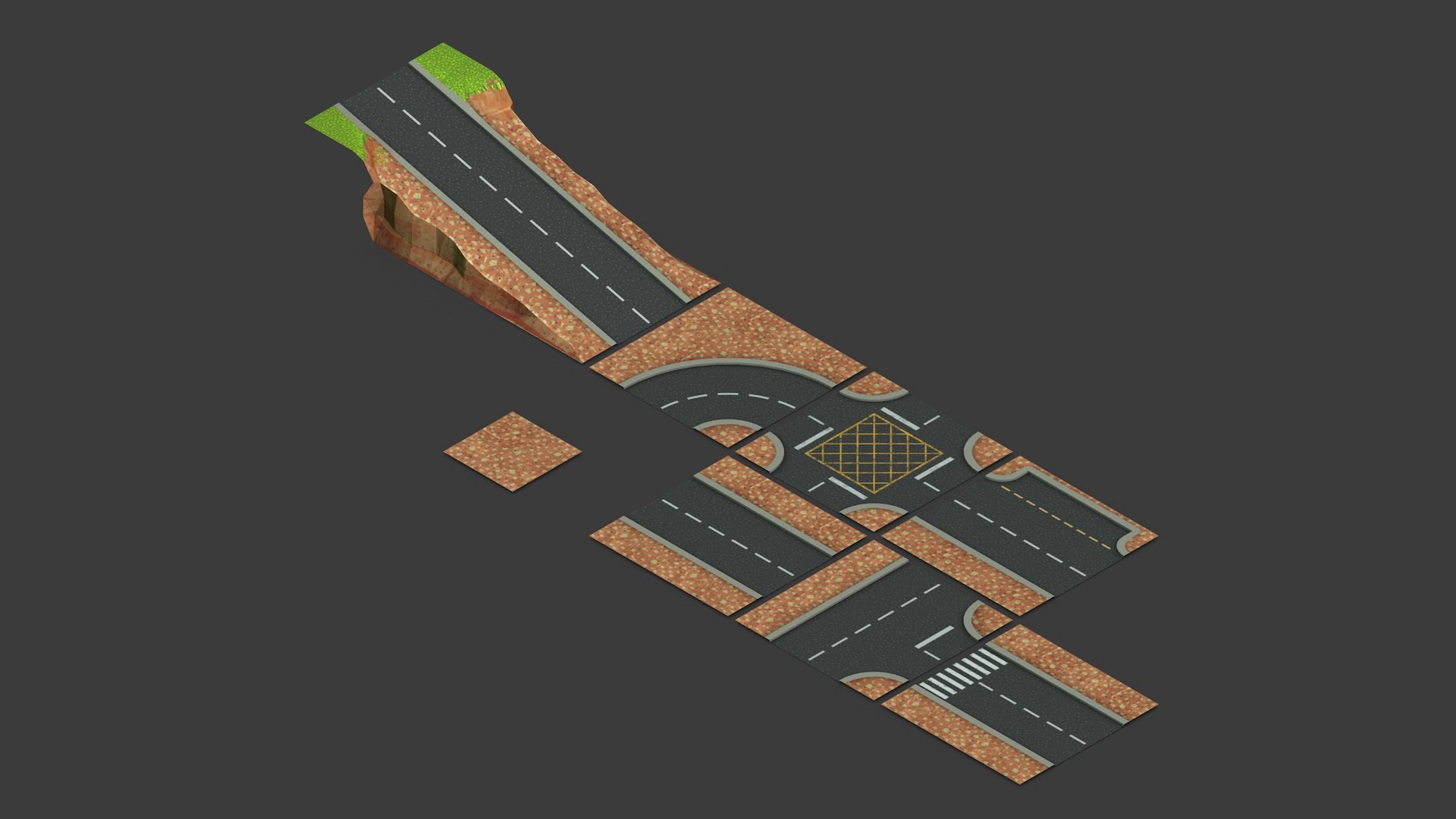3D Road Build Games Model - TurboSquid 1357805