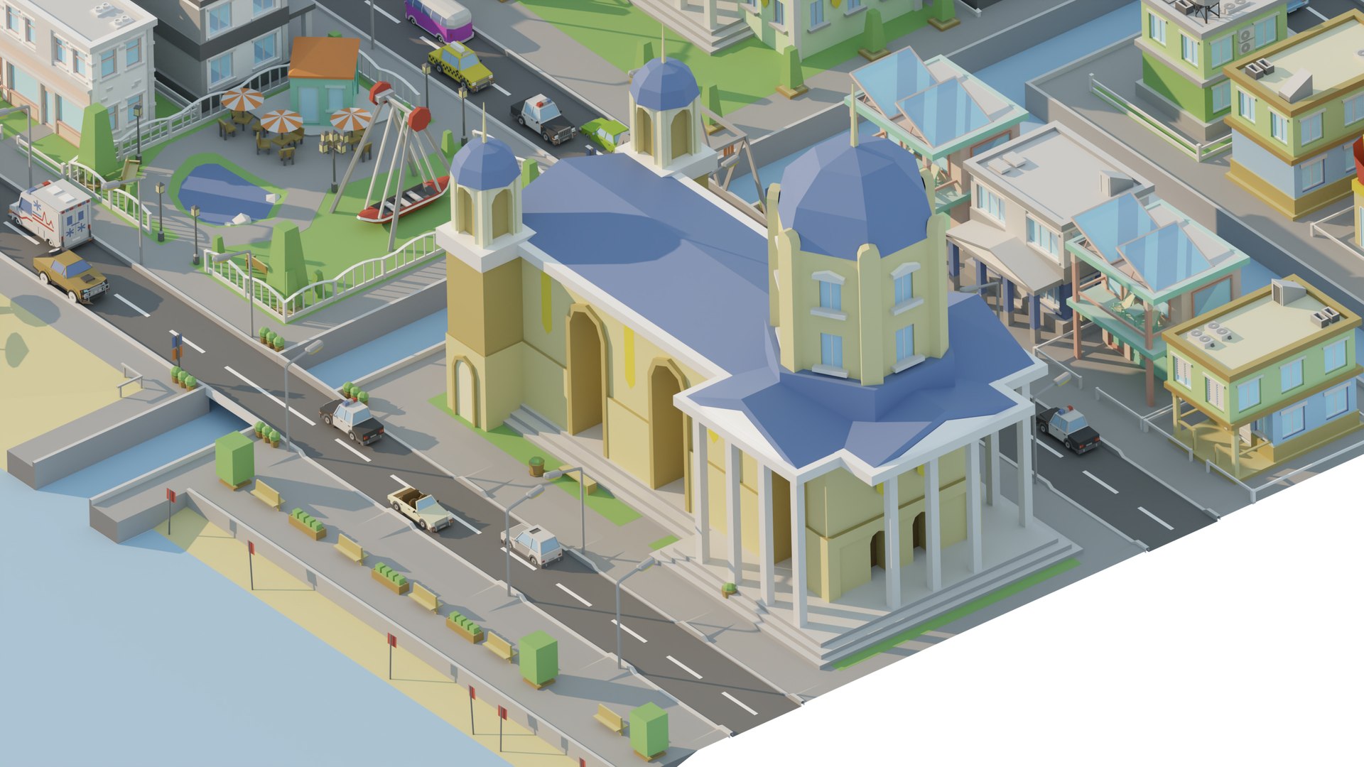 3D Tile Pack City Buildings - TurboSquid 1635916