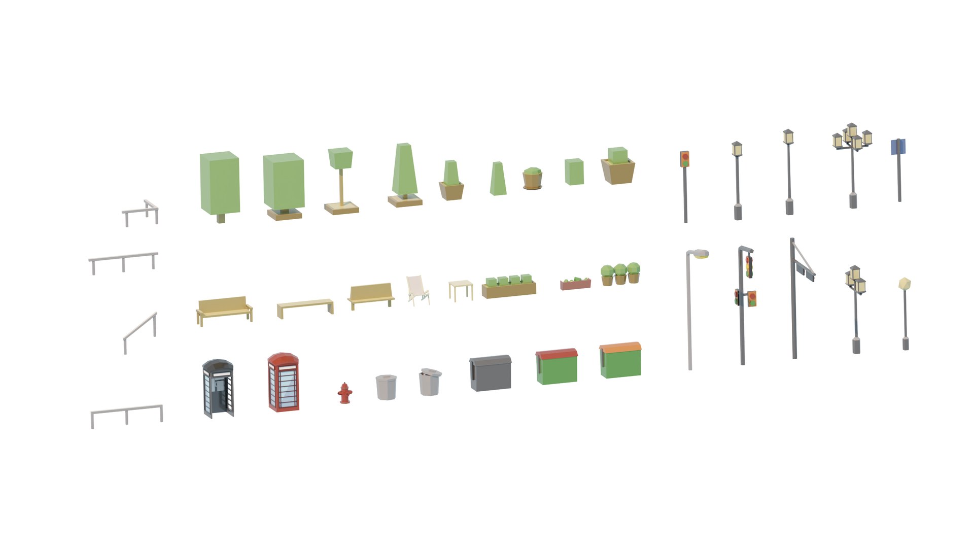 3D tile pack city buildings - TurboSquid 1635916