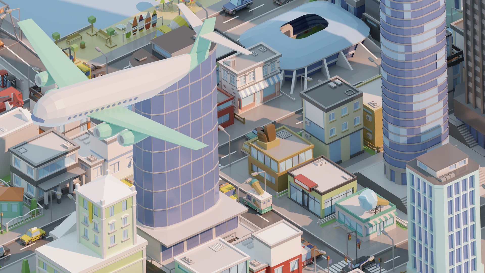 3D Tile Pack City Buildings - TurboSquid 1635916