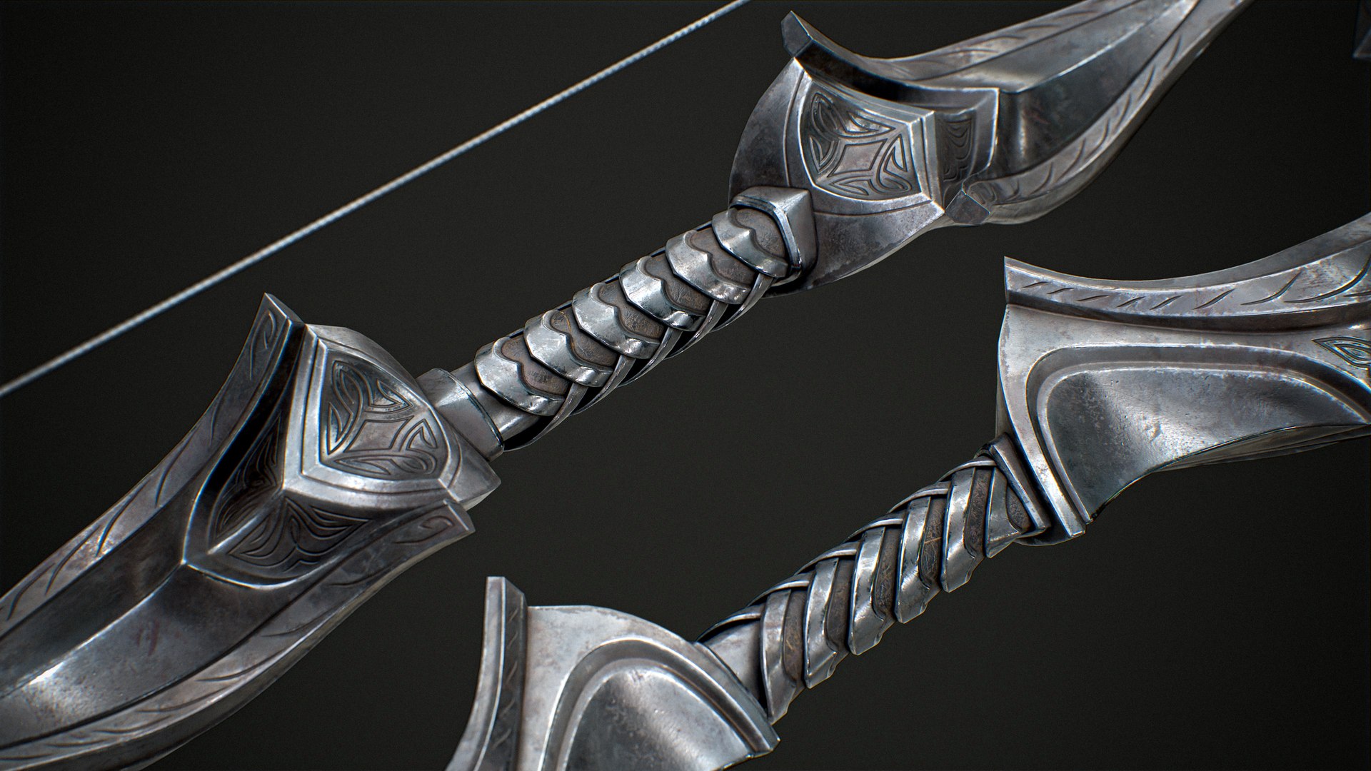 3D model Fantasy Bow PBR Game-Ready - TurboSquid 2044806