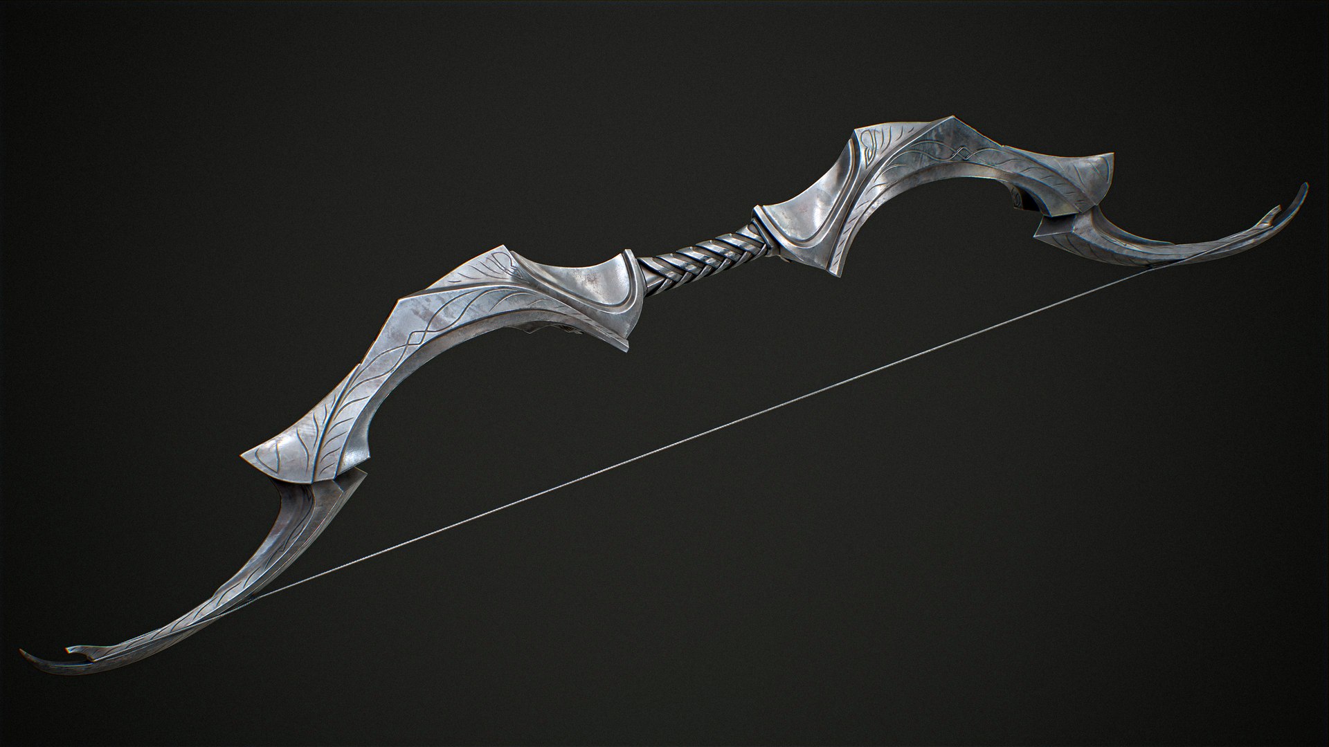 3D model Fantasy Bow PBR Game-Ready - TurboSquid 2044806
