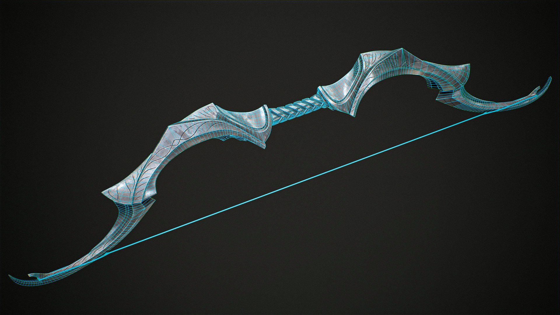 3D model Fantasy Bow PBR Game-Ready - TurboSquid 2044806