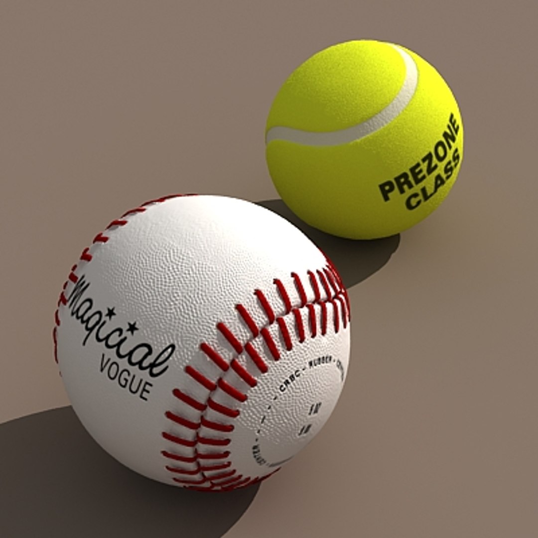 3d Model Balls Baseball Basketball