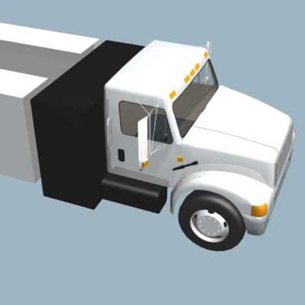3d model semi truck