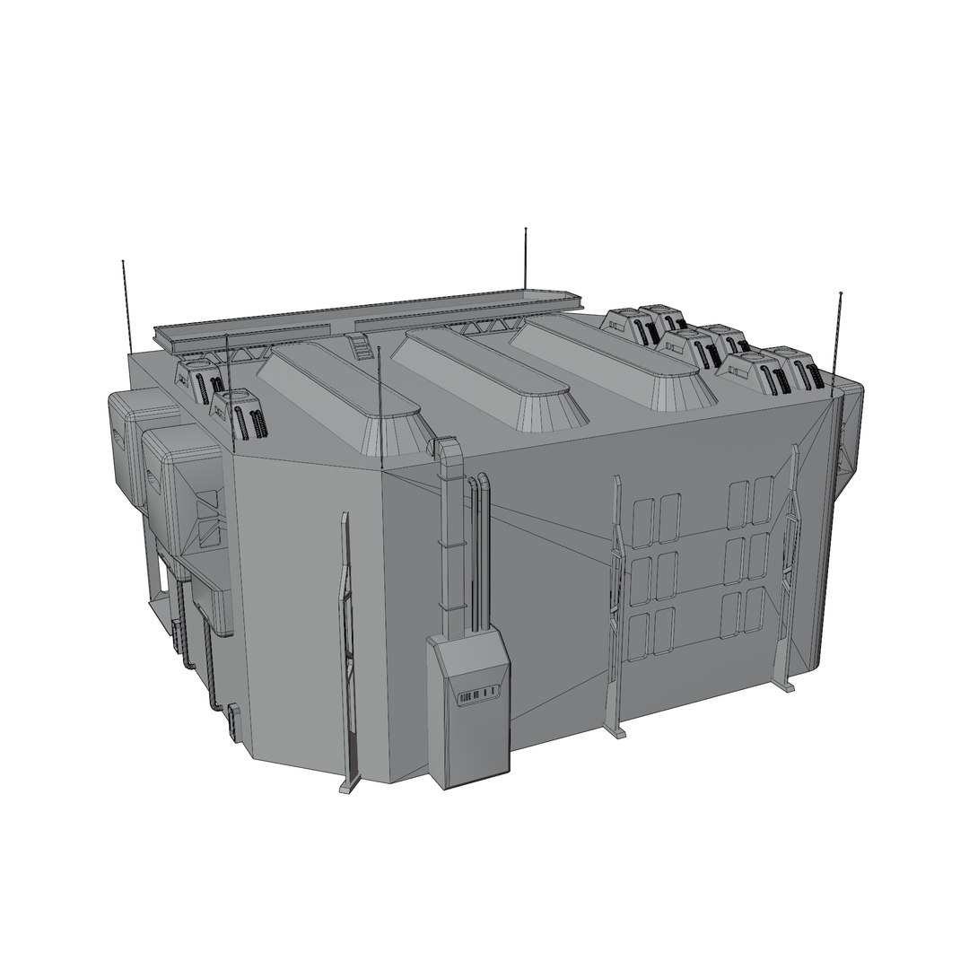 3D Sci-fi Warehouse Model - TurboSquid 1970228