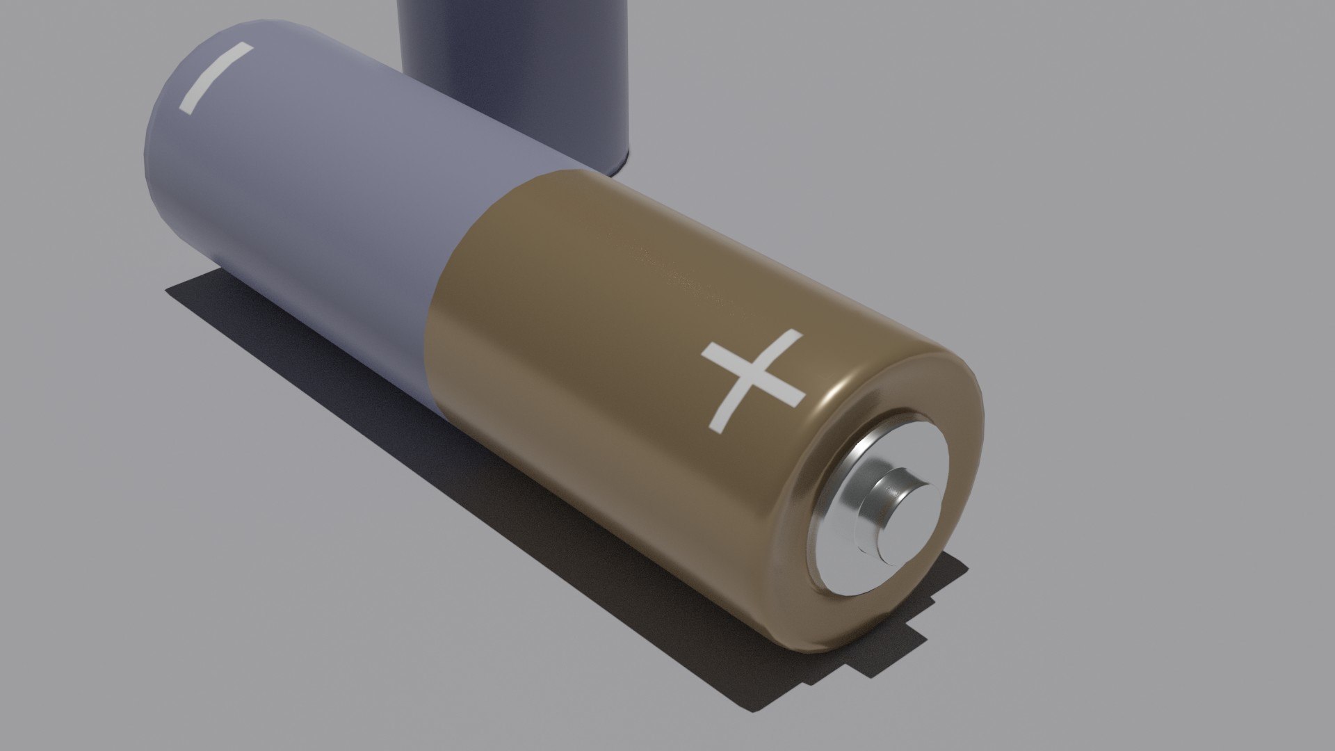 3D Battery With Brown And Grey Color - TurboSquid 1740643