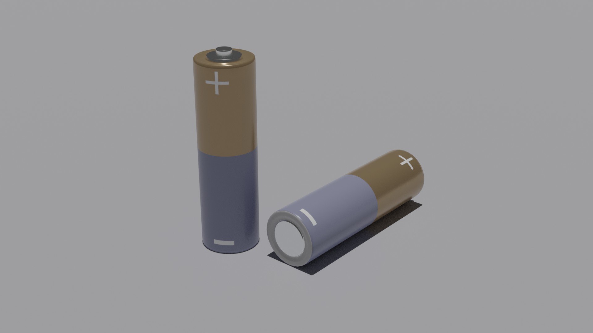 3D Battery With Brown And Grey Color - TurboSquid 1740643