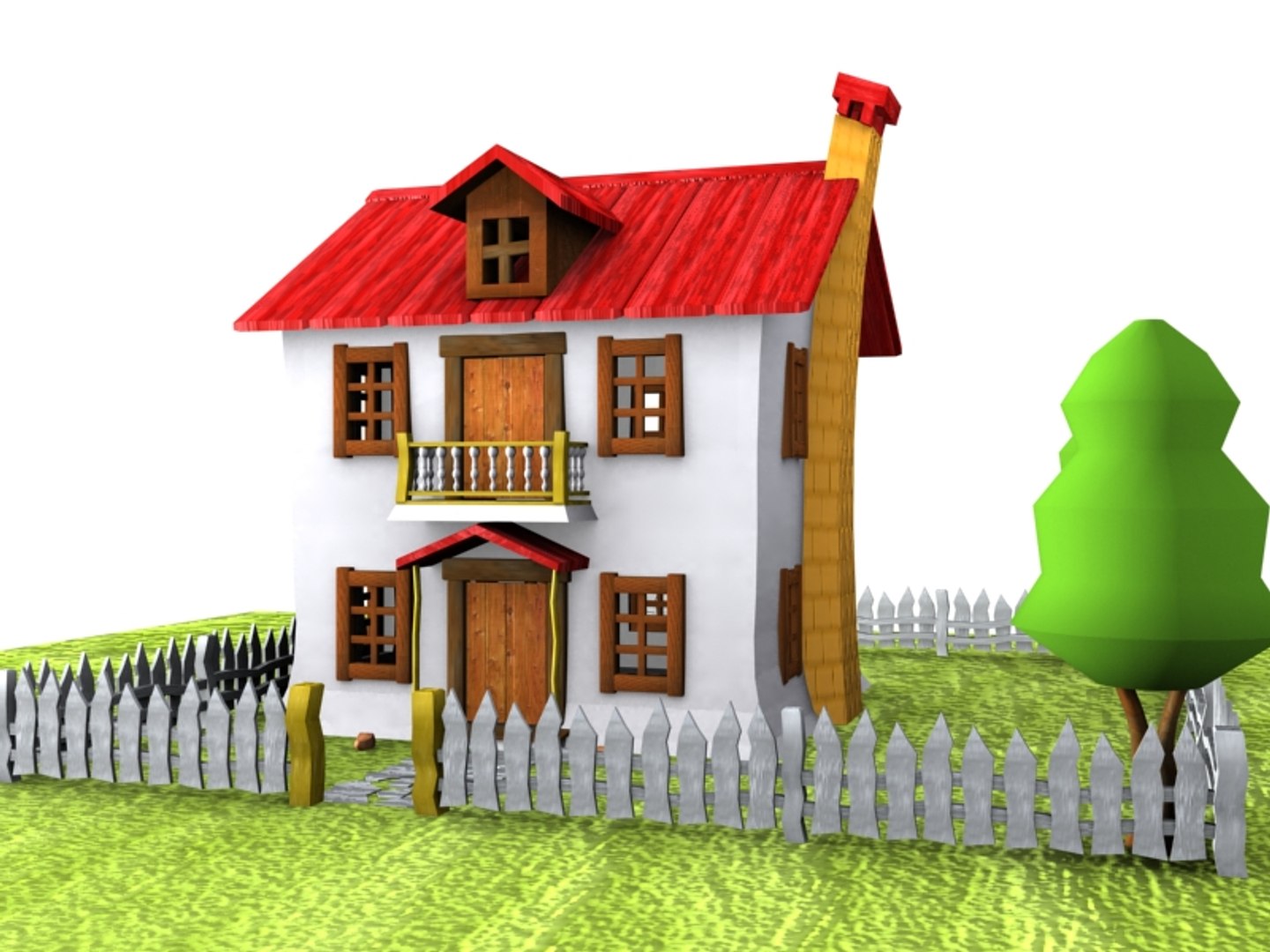 cartoon house toon 3d max