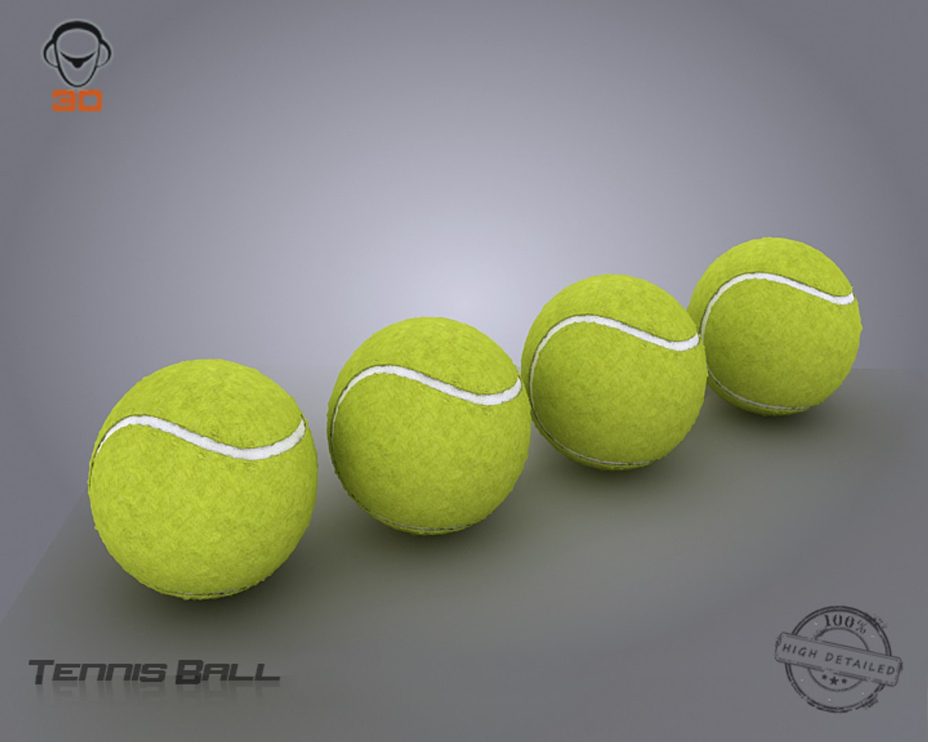 3d Tennis Ball Model